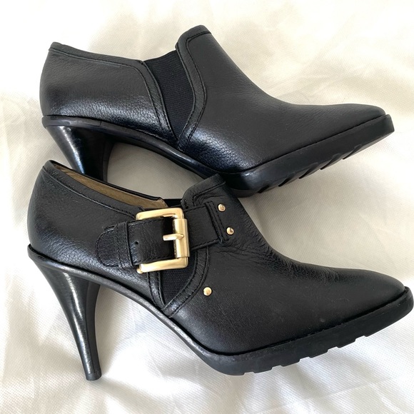 Michael Kors | Shoes | Michael Kors Black Leather Penelope Bootlet ...